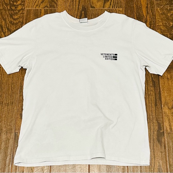 Vetements | Shirts | Vetementsmens White Tshirt | Poshmark